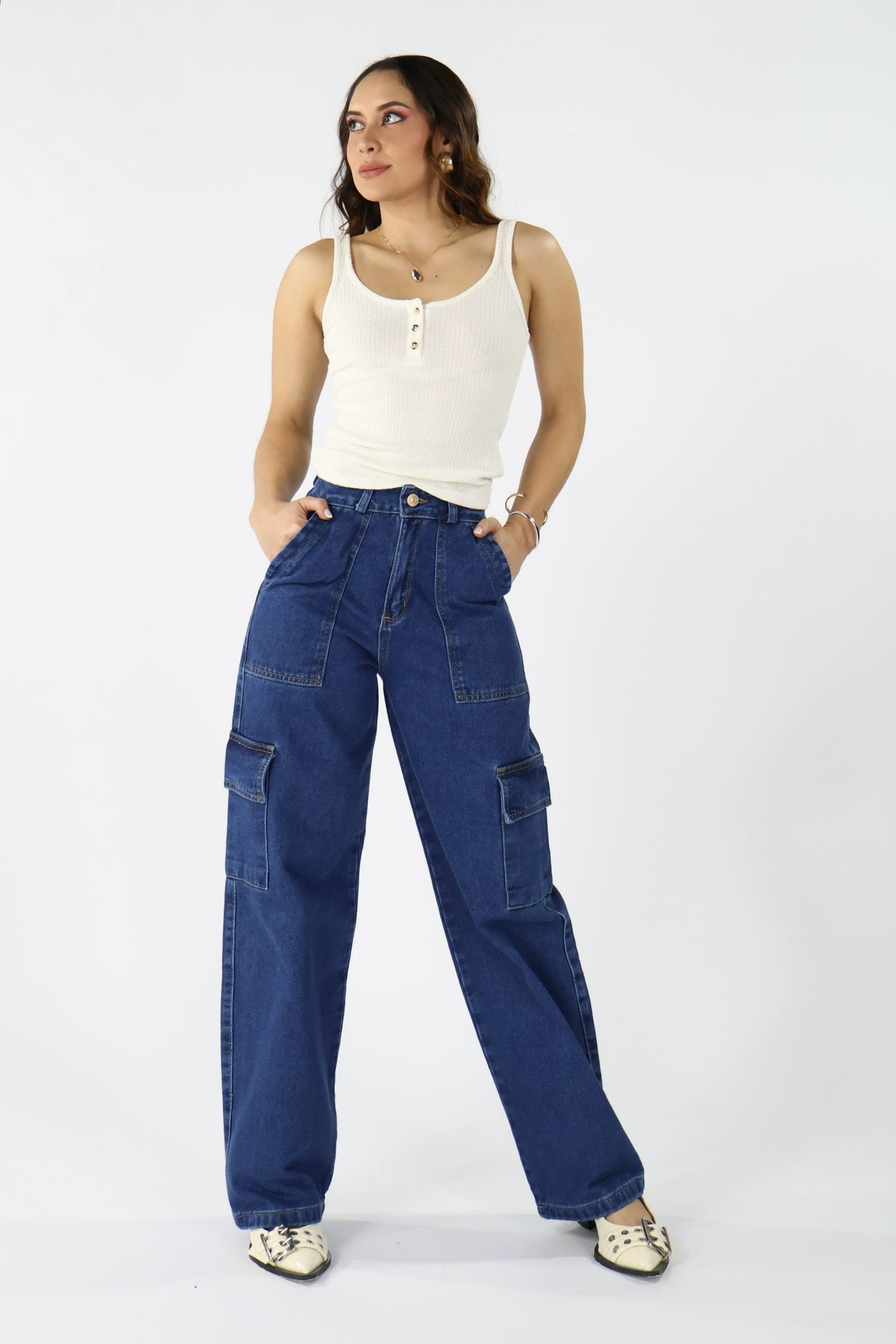 CARGO EN DENIM AZUL NEUTRO · REF 2401